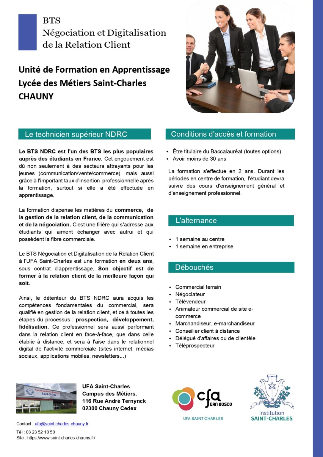 BTS NDRC Négociation et digitalisation de la relation client | Institution Saint-Charles